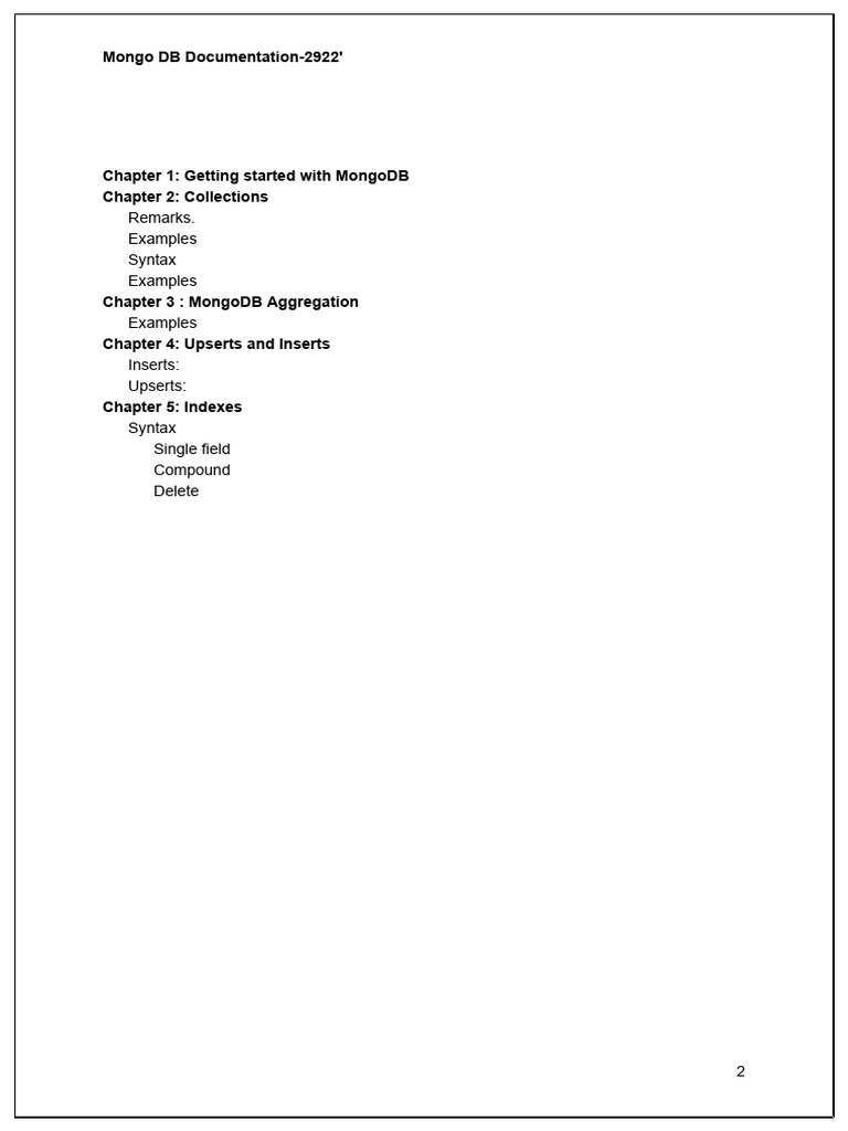 Mongo DB Documentation-2922'11 | PDF | Mongo Db | Databases