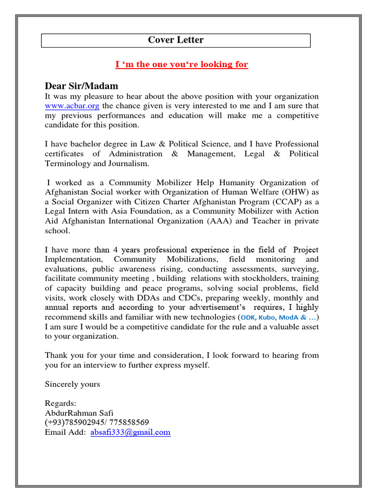 Abdurrahman Safi CV | PDF | Teachers | Community