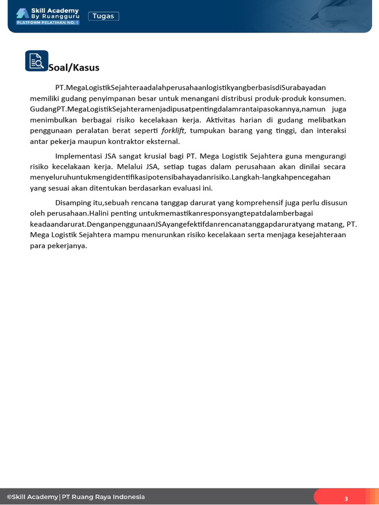 Job Safety Analysis_[Cici Lia Agustin]. | PDF