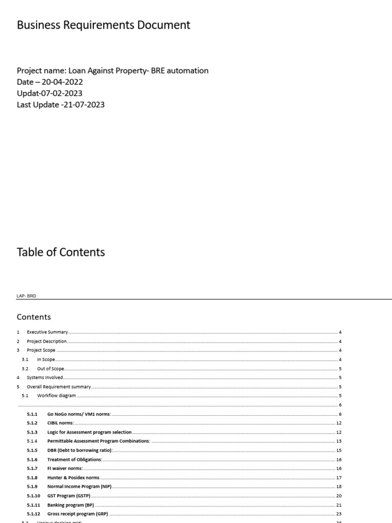 2.1 LAP - BRE Automation | PDF | Loans | Self Employment