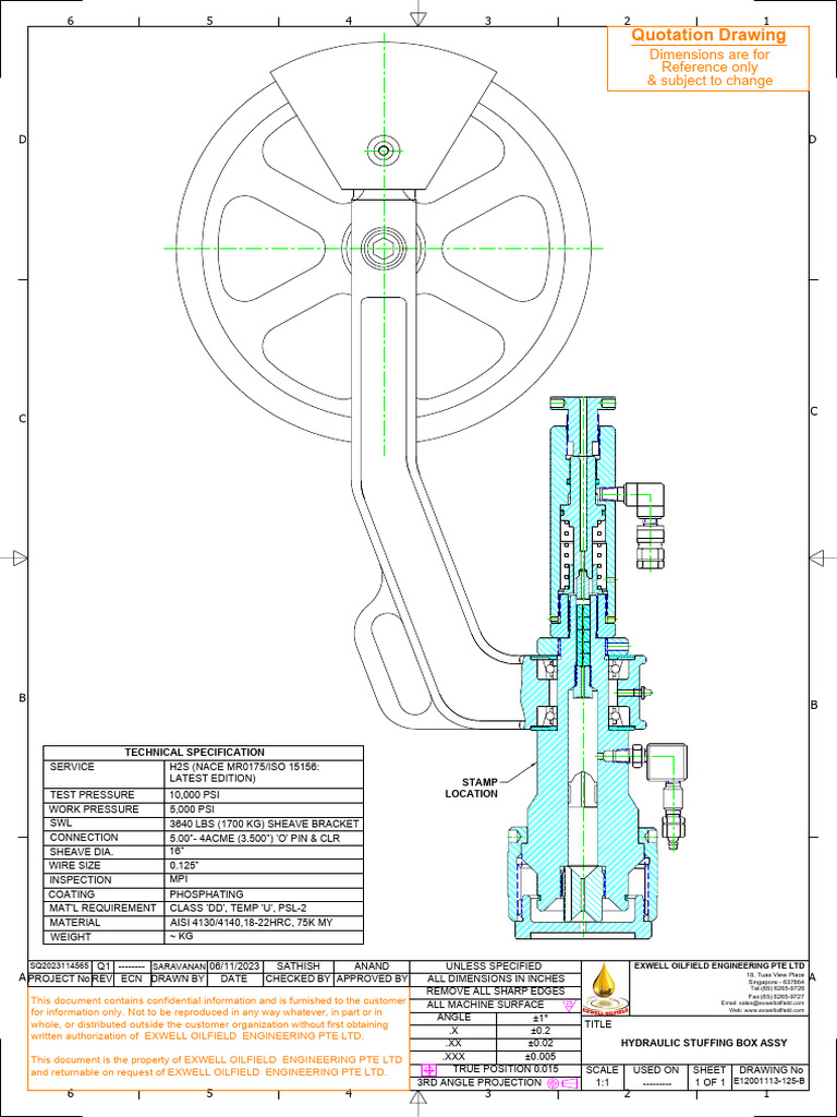 Hydraulic Stuffing Box Assembly Specs | PDF