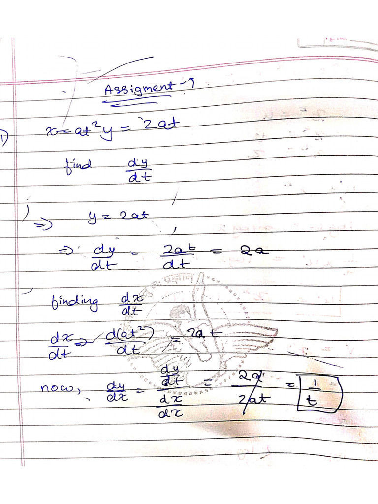 Assignment 7 Derivatives | PDF