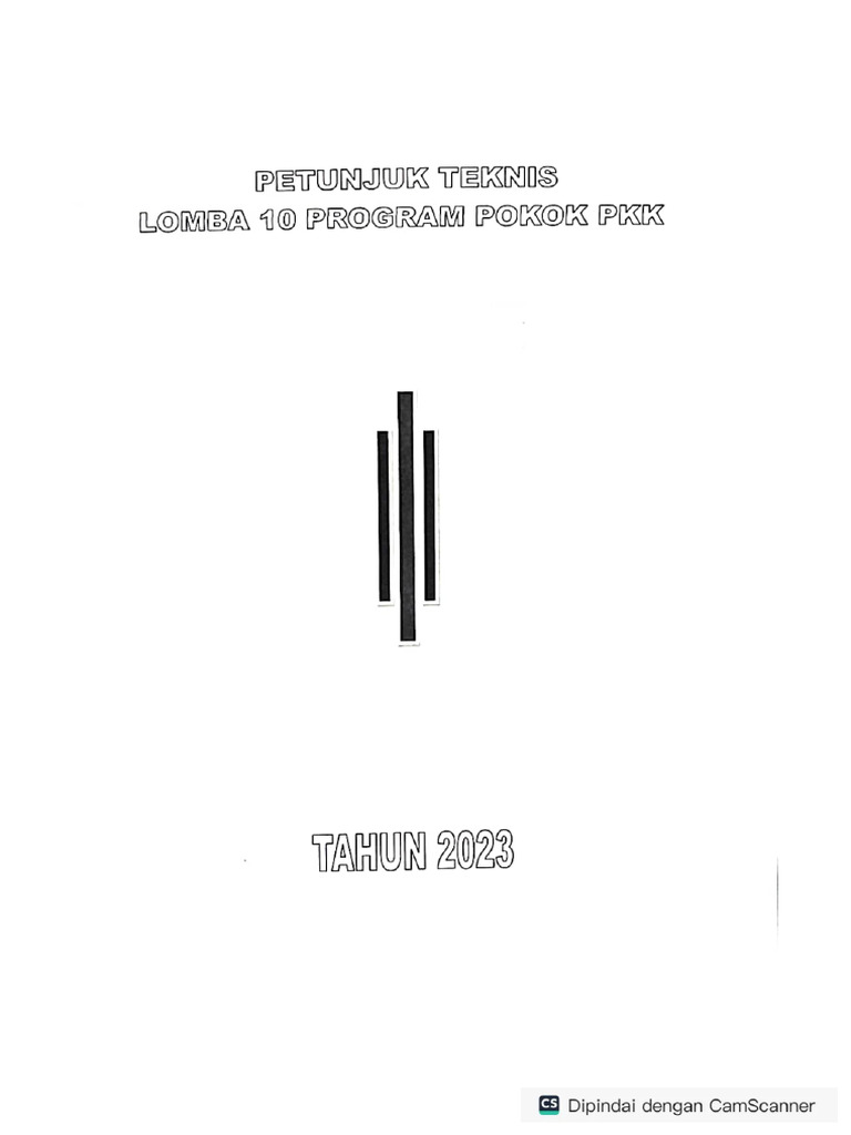 Petunjuk Teknis Lomba 10 Program PKK | PDF
