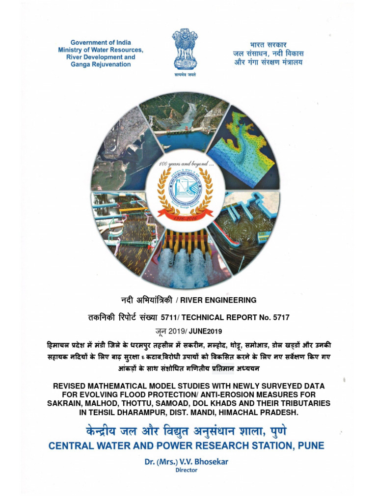 Bank Slope Protection CWPRS TR No 5717 of June 19 - Dharampur | PDF ...