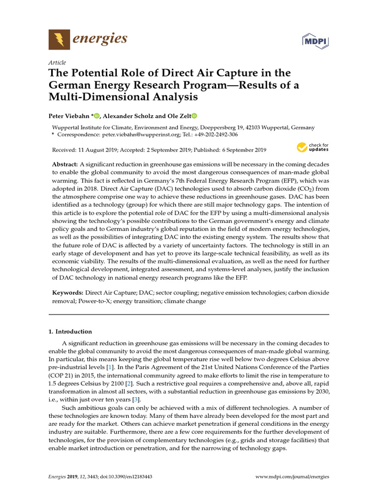 From Lab to Fab: Development and Deployment of Direct Air Capture of ...