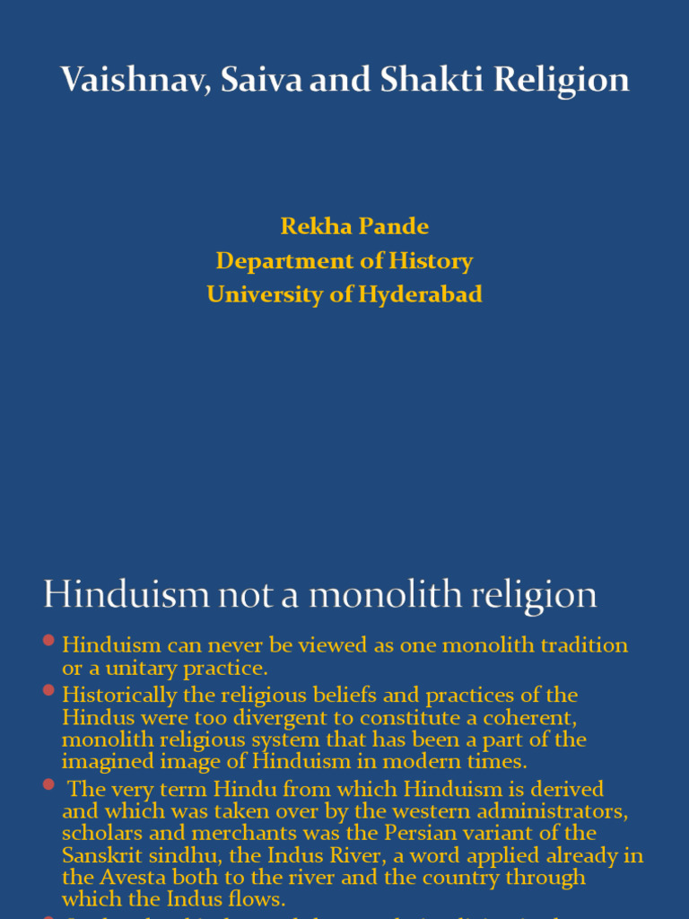 Hinduism Vaishnav Shaiva and Shakt Relig | PDF | Vaishnavism | Vishnu