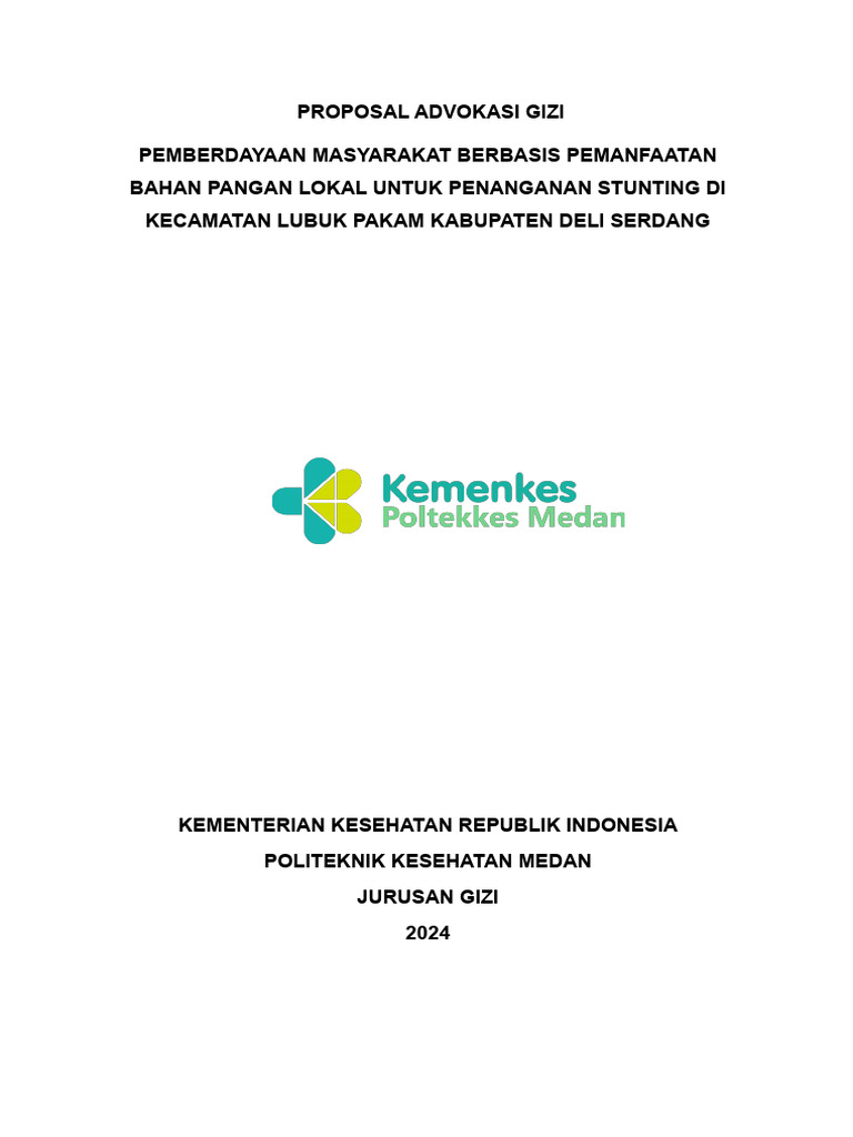 Proposal Advokasi Stunting Kel 3 | PDF