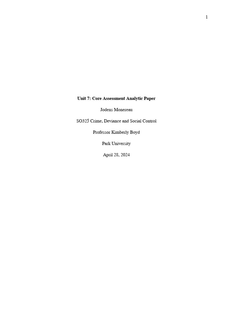 Analyzing Deviance: Theories & Case Study | PDF | Deviance (Sociology ...