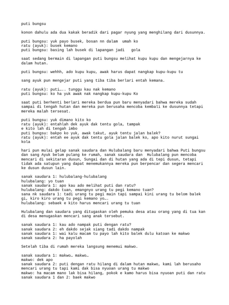 Puti Bungsu | PDF