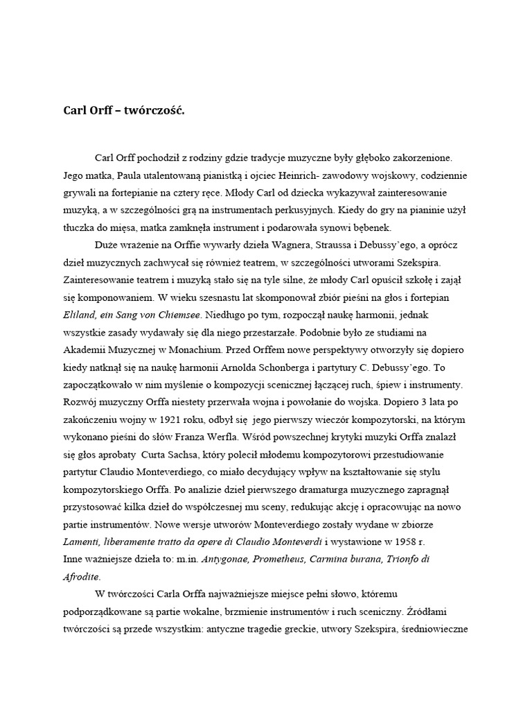 Carl Orff | PDF