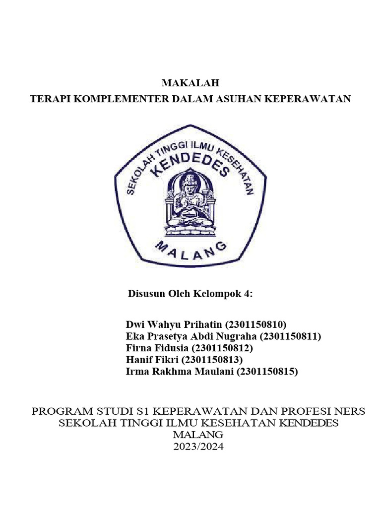 Makalah Komplementer | PDF | Pengembangan Diri | Kesehatan Holistik