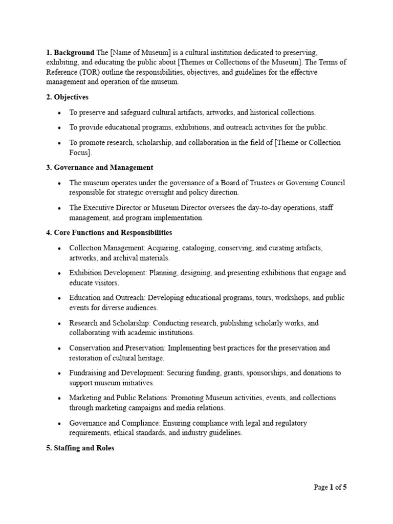 Tor & Concept Notes Show Museum 2024 | PDF | Museum | Cultural Heritage