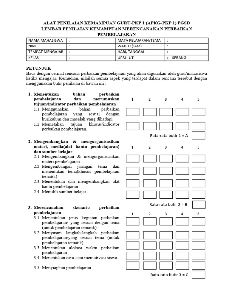 Penilaian Kemampuan Guru PKP PGSD | PDF | Karier & Perkembangan