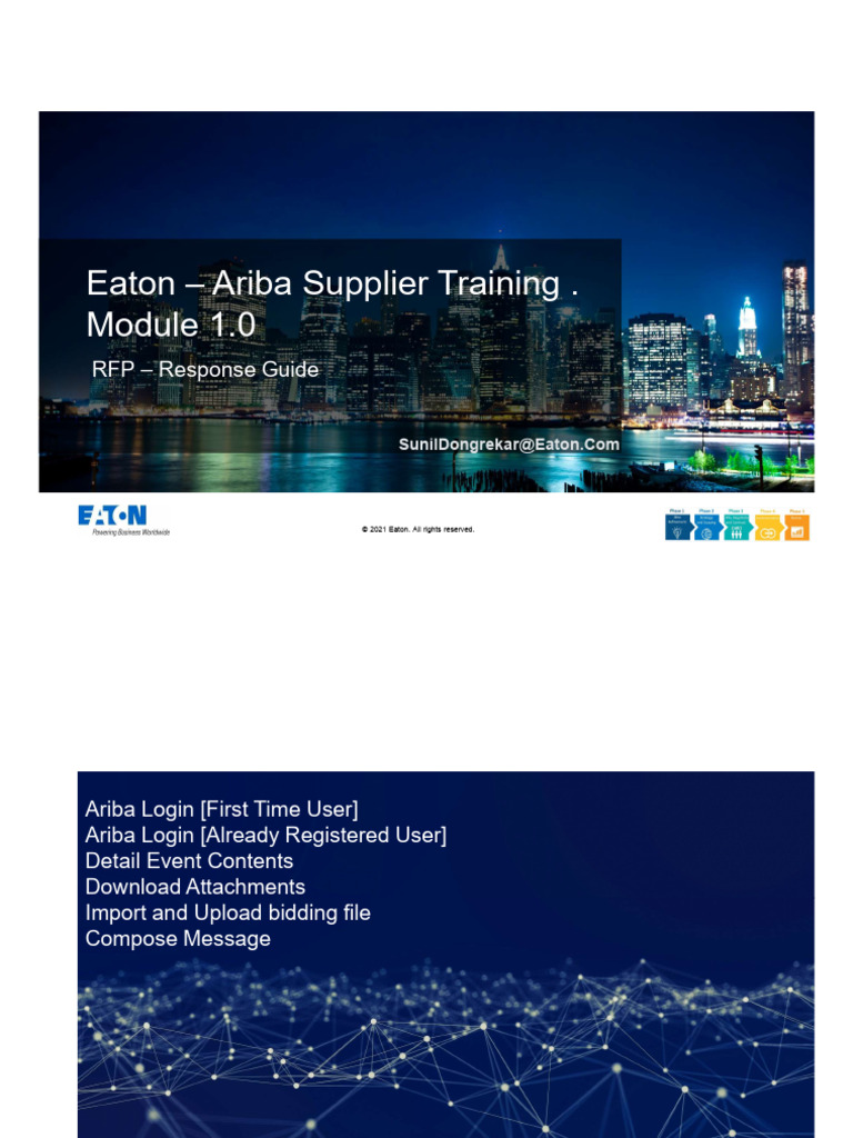 Eaton - RFP - Supplier Training Manual - 1.0 | PDF | Microsoft Excel ...