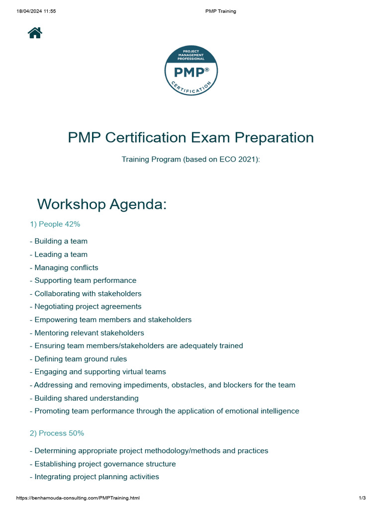 PMP Training | Download Free PDF | Scrum (Software Development) | Project Management Professional