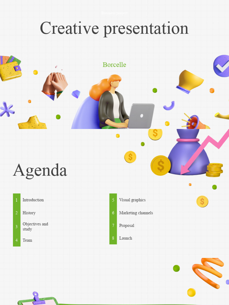 Colorful Modern 3D Marketing Plan Presentation | PDF