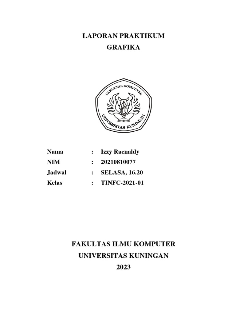 M5 Laporan Grafika IZZY RAENALDY 20210810077 | PDF