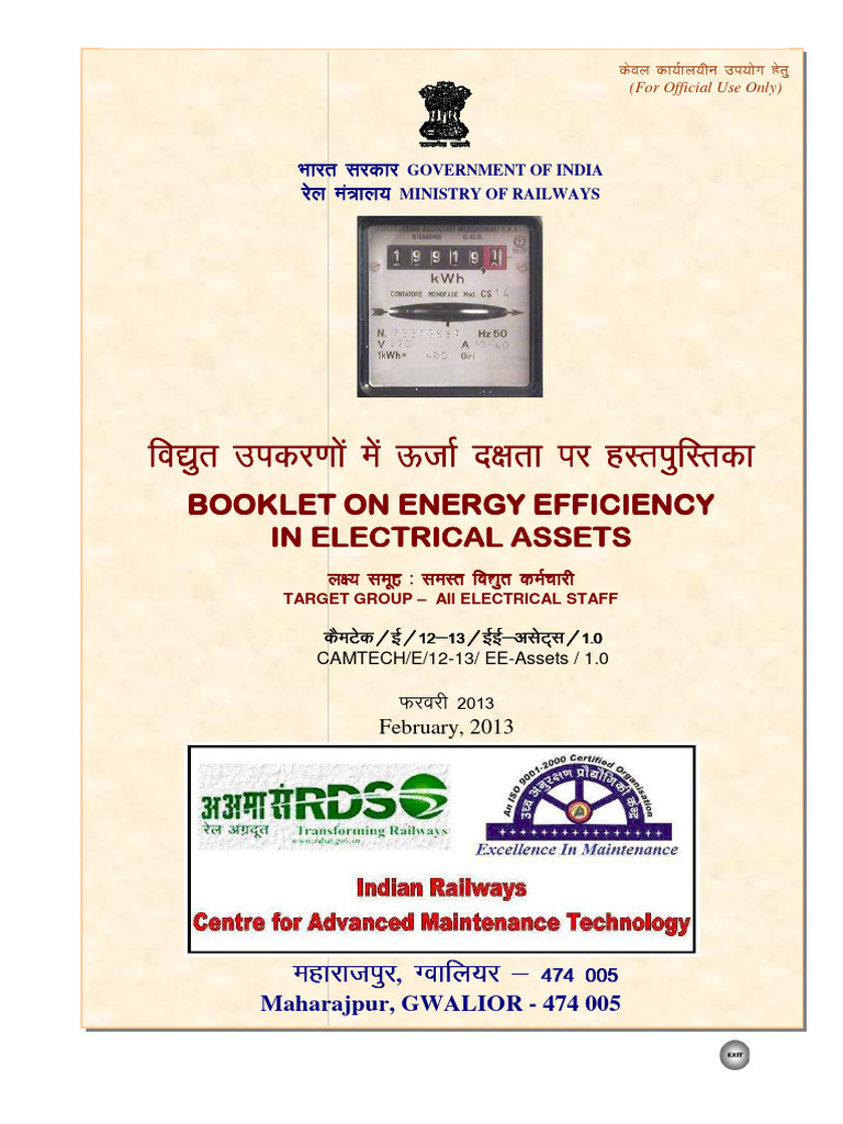 Booklet on Energy Efficiency in Electrical Assets | Download Free PDF ...