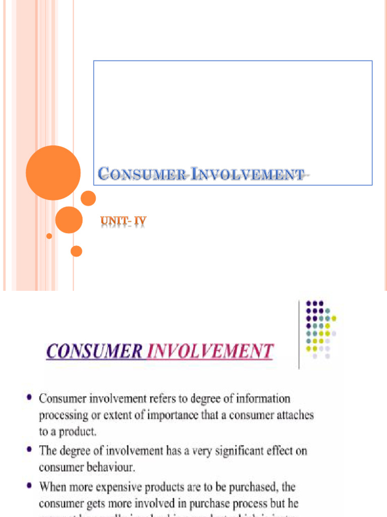 Consumer Involvement | PDF