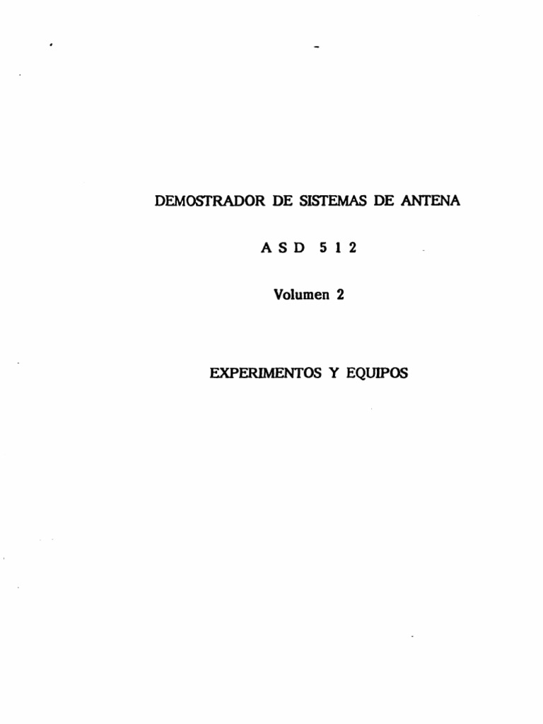Demostrador de Antenas ASD 512-1 | PDF