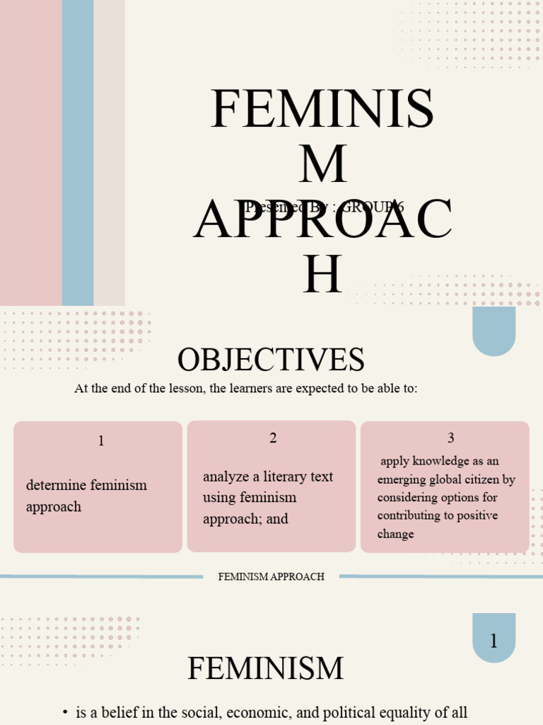 Feminism Approach | PDF | Gender Studies | Feminism