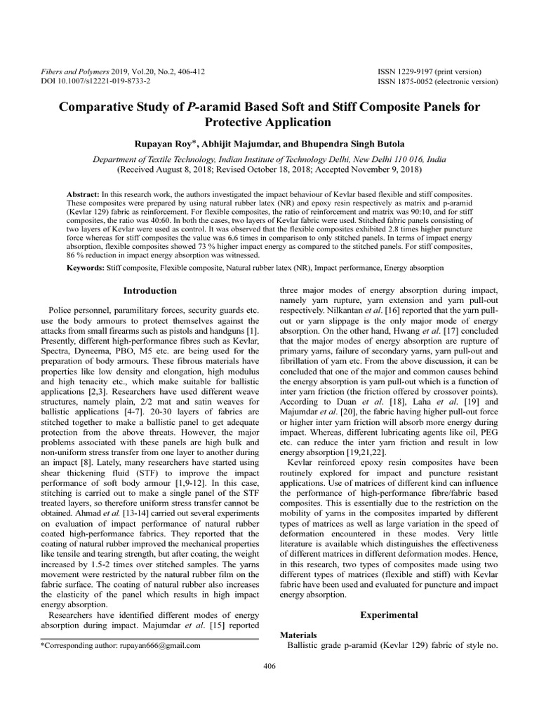 Kevlar 129 Composites for Impact Protection | PDF | Composite Material ...
