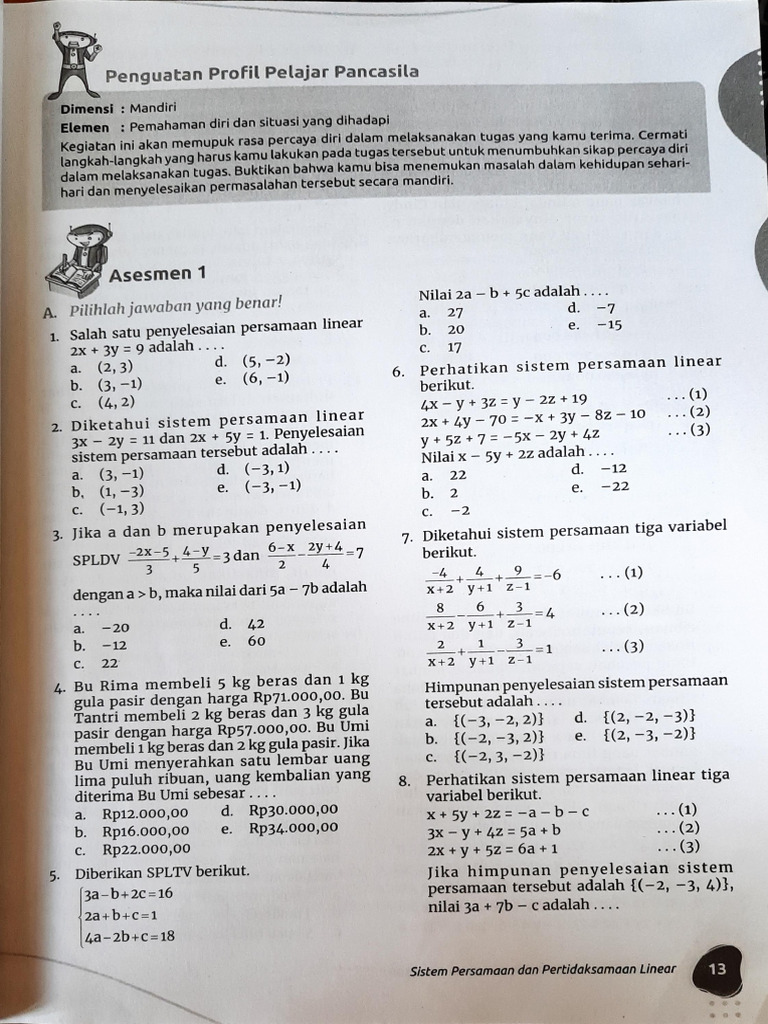 Soal Persiapan Pat MTK Kls X 2024 | PDF