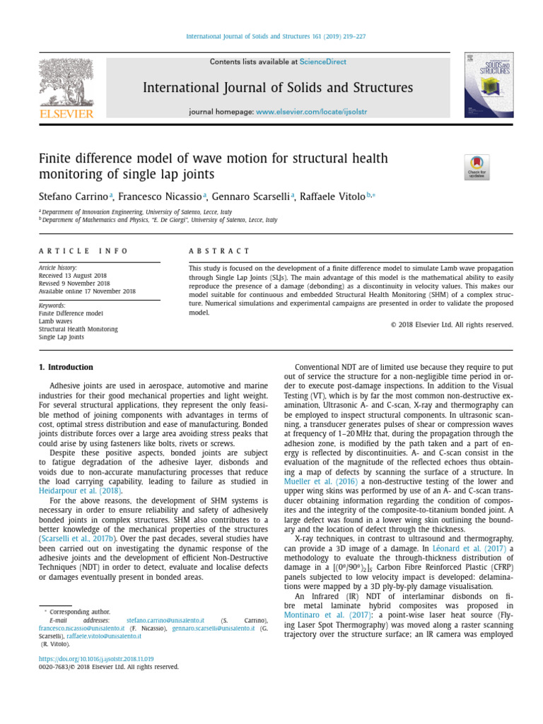 Finite Difference Model of Wave Motion For Stru - 2019 - International ...