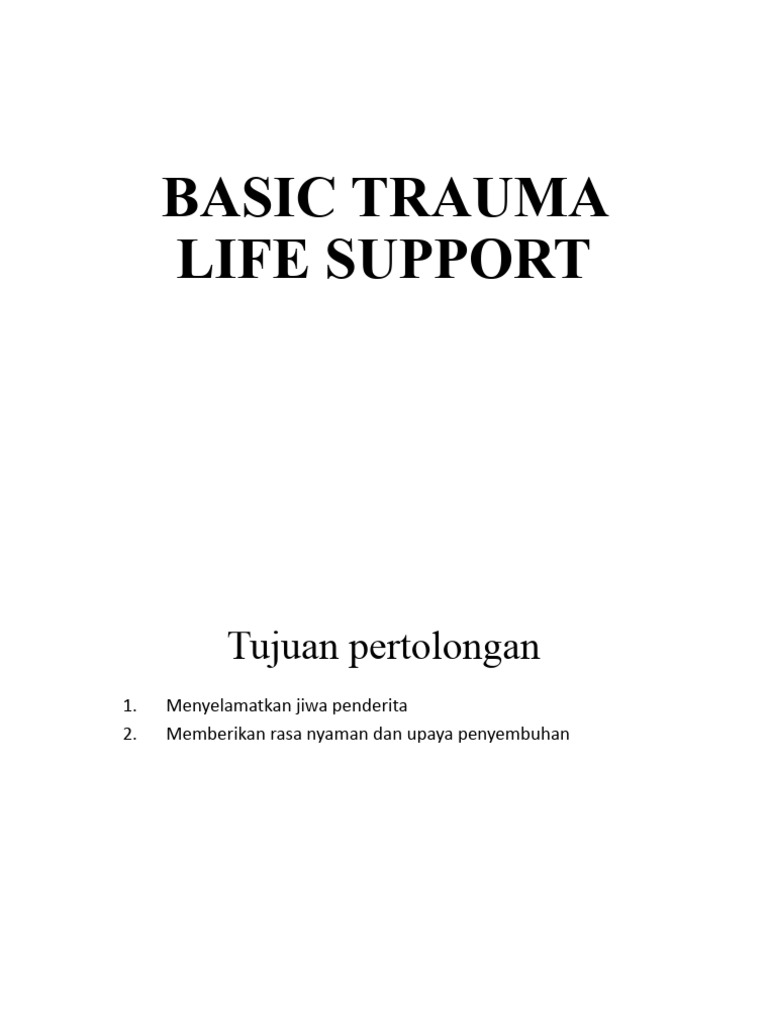 Panduan Pertolongan Pertama Dasar | PDF