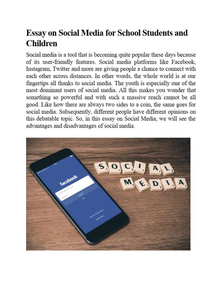 Pros and Cons of Social Media for Students | PDF | Popular Culture ...