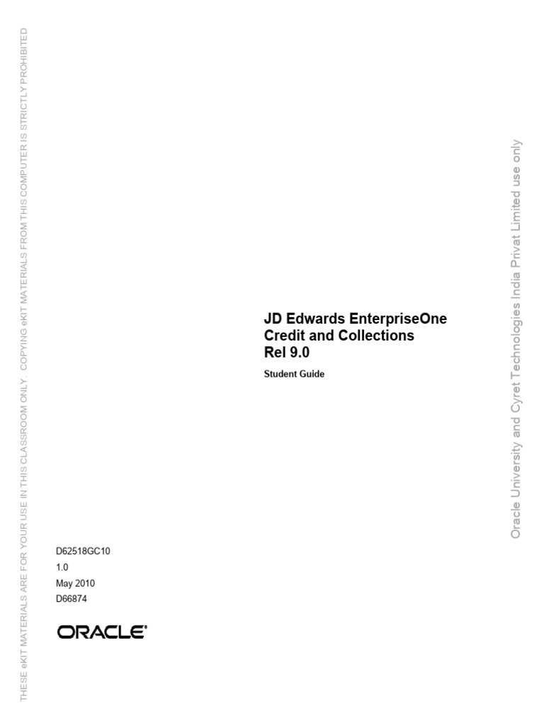 Credit & Collections | PDF | Copyright | Oracle Corporation