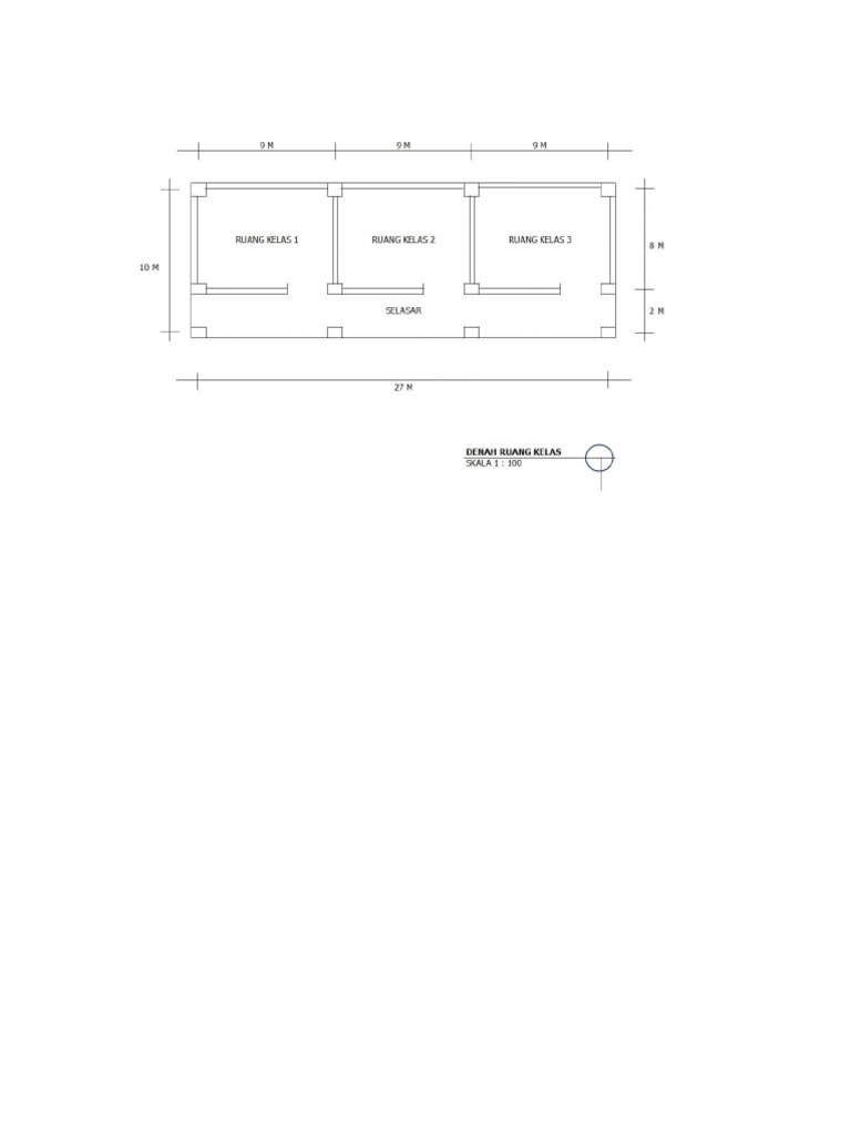 denah ruang kelas ok | PDF
