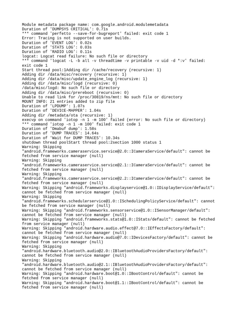 Bugreport Borago - Retailbr SOWS32.121 56 15 2024 06 03 02 01 55 Dumpstate - Log 30774 | PDF ...