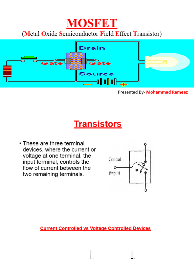 Mosfet PowerPoint Presentation | Download Free PDF | Field Effect Transistor | Mosfet