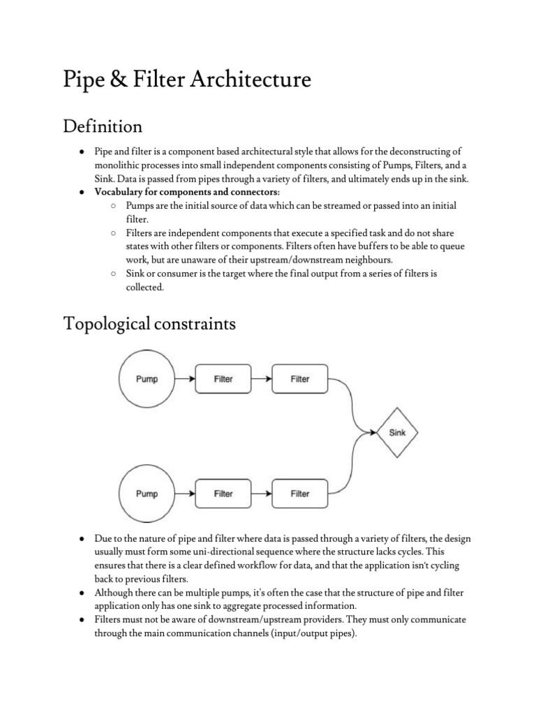 Pipe Filter | PDF | Filter (Signal Processing) | System