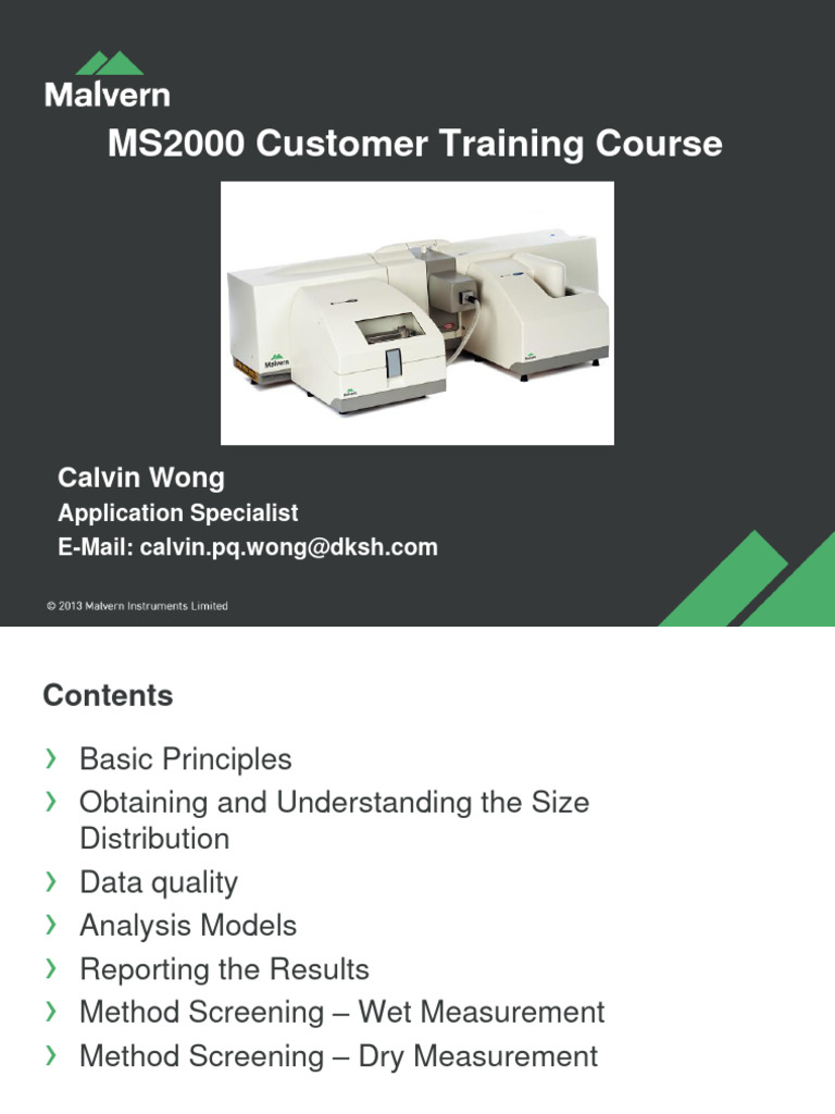 MS2000 Training Calvin | PDF | Scattering | Median