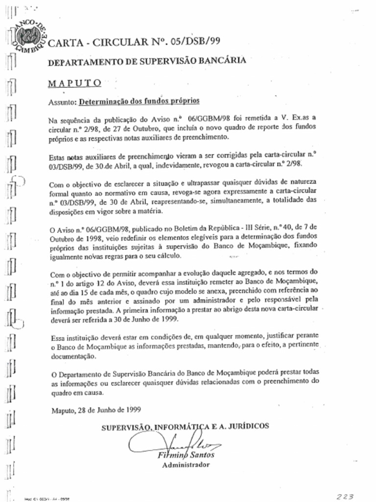 Circular 05 DSB 99 | PDF