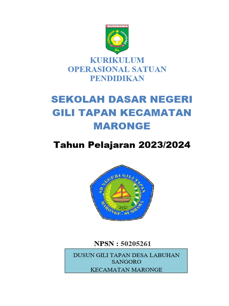 Kosp SDN Gili Tapan 2023-2024 | PDF