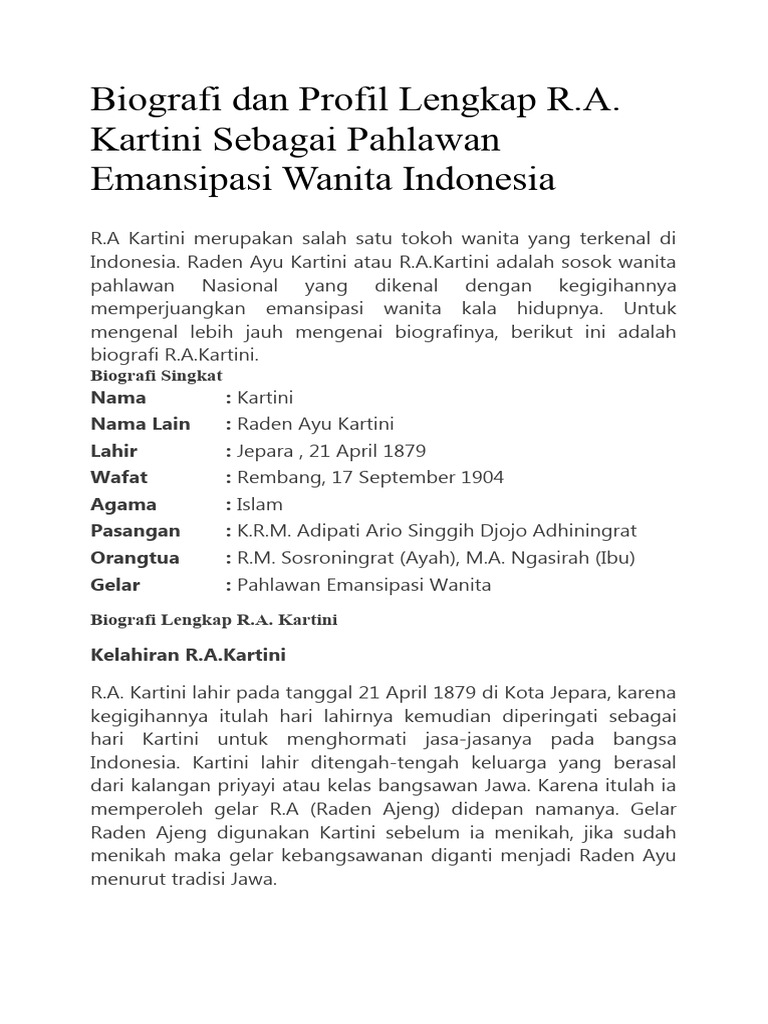 Biografi Dan Profil Lengkap R | PDF Biografi Dan Profil Lengkap R | PDF