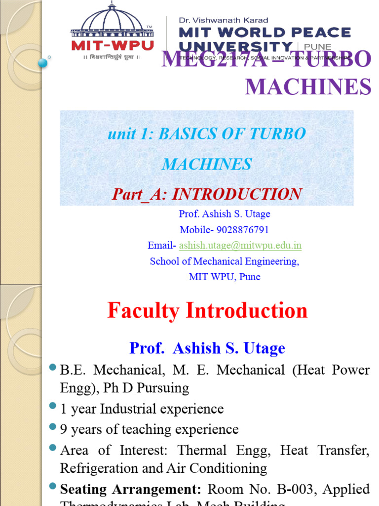 TMC UNIT1 Introduction | Download Free PDF | Turbomachinery | Pump TMC UNIT1 Introduction | Download Free PDF | Turbomachinery | Pump