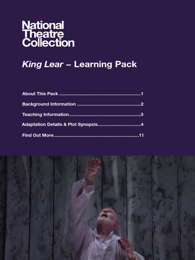 NT - King Lear Learning Pack | PDF | King Lear | Shakespearean Tragedies