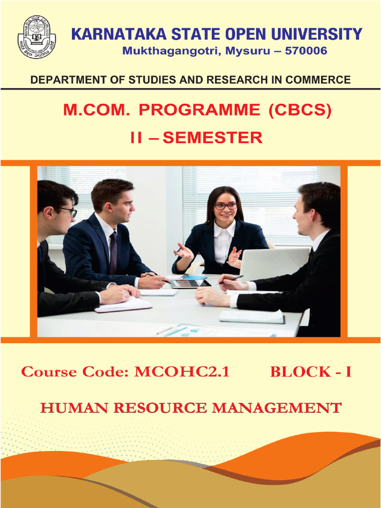 Human Resource Management - 4 Blocks | PDF | Human Resource Management ...