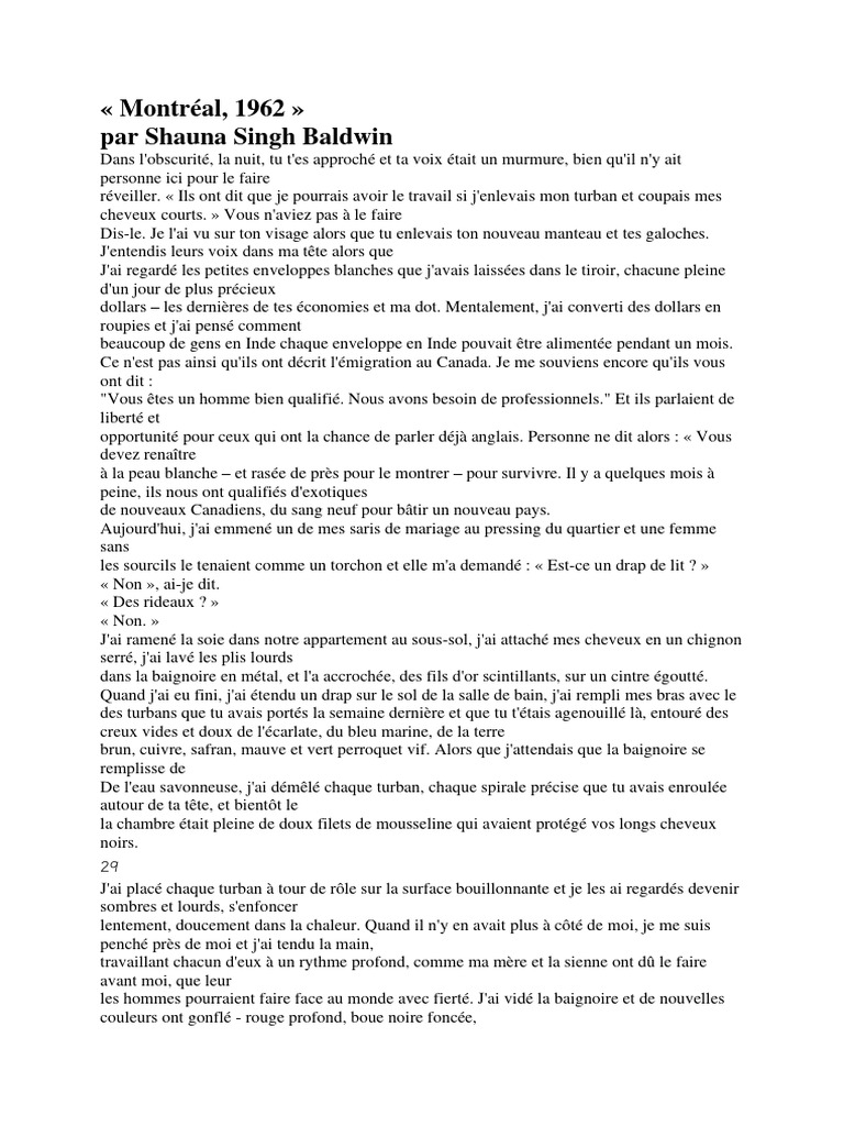 Montréal 1962 : Identité et émigration | PDF | Vert