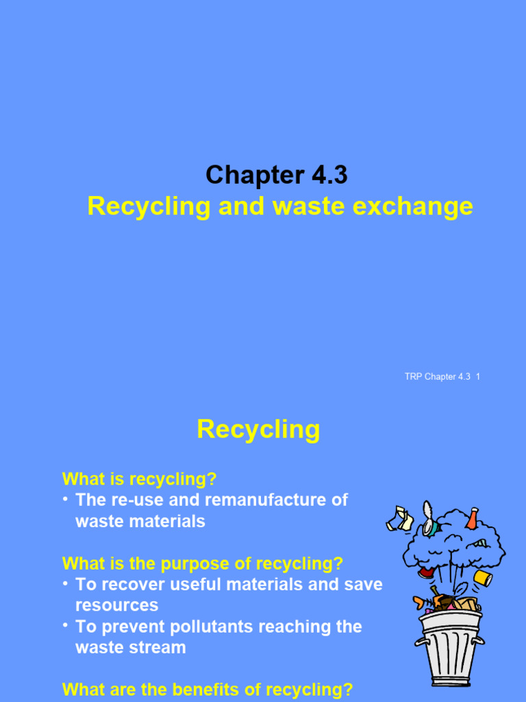 Recycling and Waste Exchange Overview | PDF | Recycling | Waste