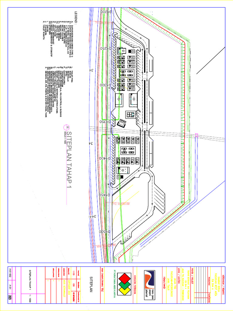A-01-002 Siteplan Tahap 1 | PDF