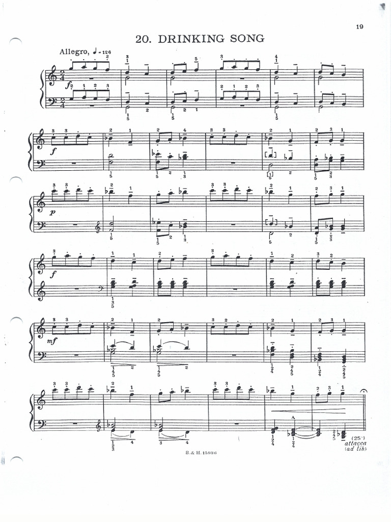 19 Drinking Song | PDF