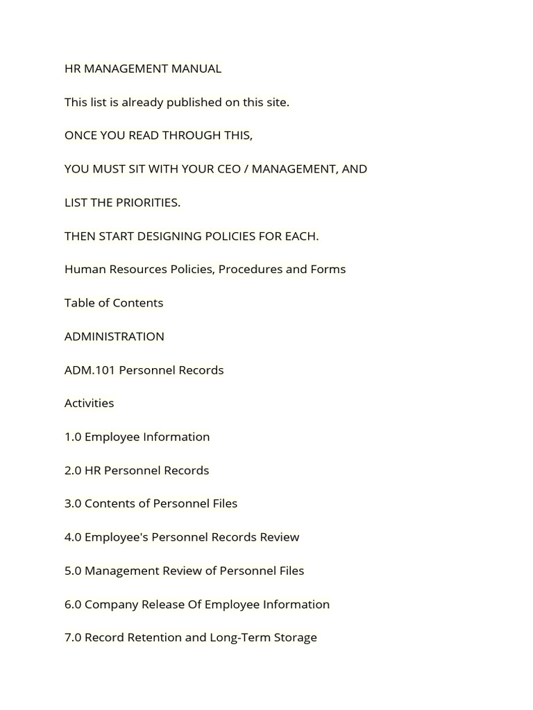 HR MANAGEMENT MANUAL lists all hr duties | PDF | Payroll | Payroll Tax