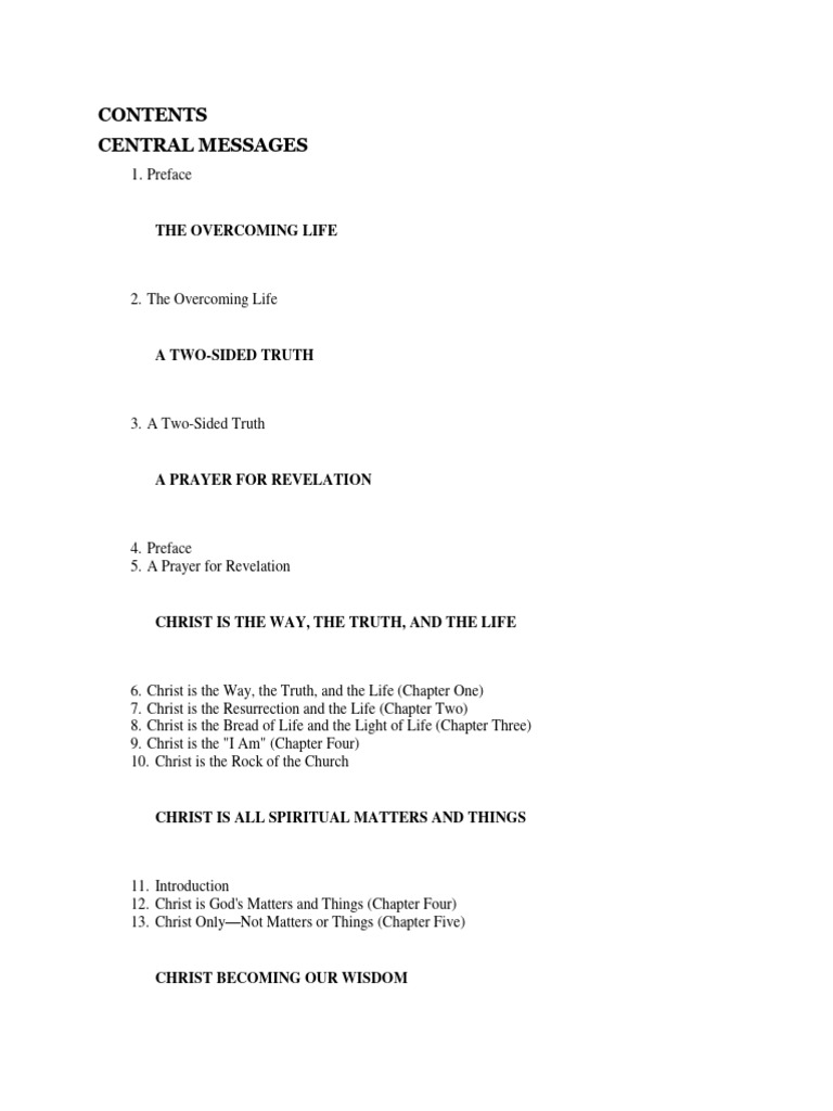 Central Messages | PDF | Salvation | Jesus