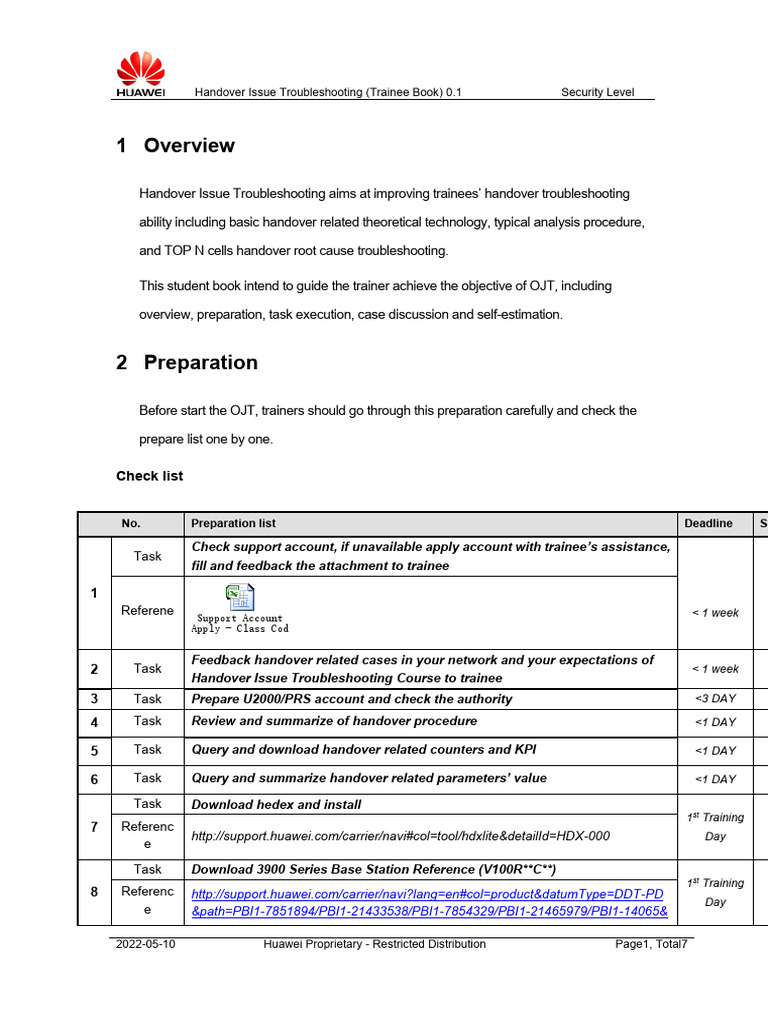 Handover Issue Troubleshooting (Trainee Book) | Download Free PDF | Computing | Computer Science