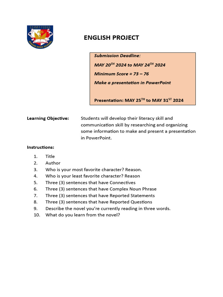 ENGLISH PROJECT 3, Grade 7 | Download Free PDF | Grammar | Syntax